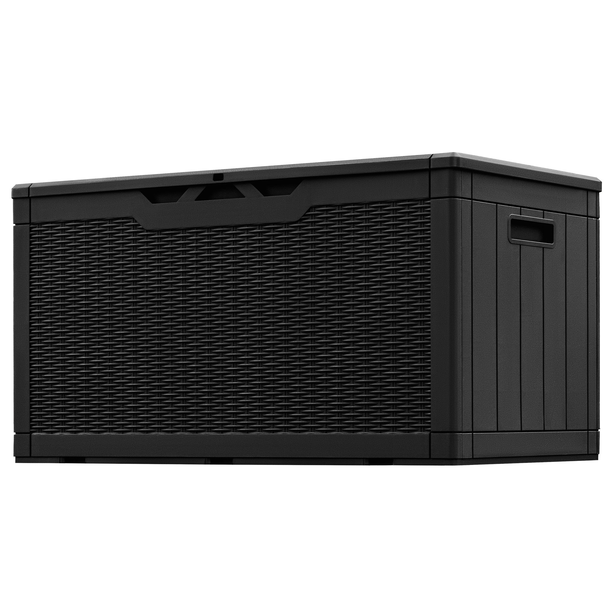 Furmax 100 Gallon Plastic Lockable Deck Box in Black & Reviews | Wayfair