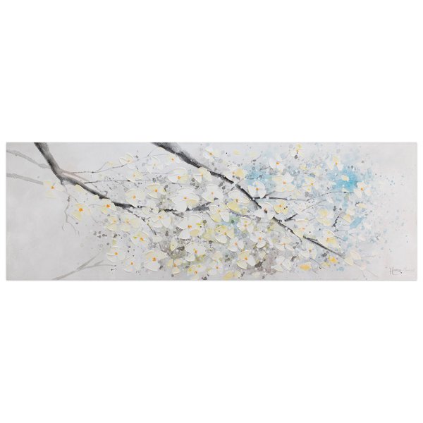 Rosalind Wheeler Hand -painted beginning of spring acrylic painting ...