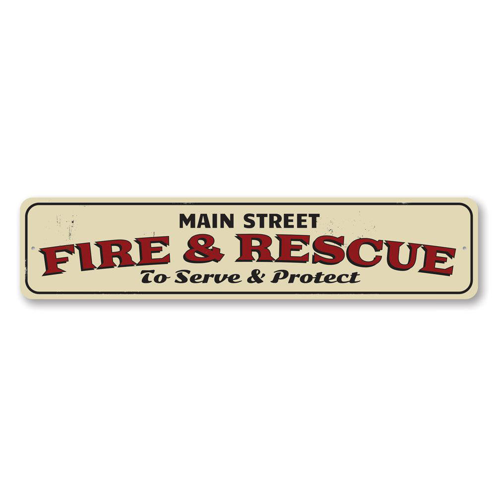 Lizton Sign Shop, Inc Fire & Rescue Street Name Aluminum Sign | Wayfair