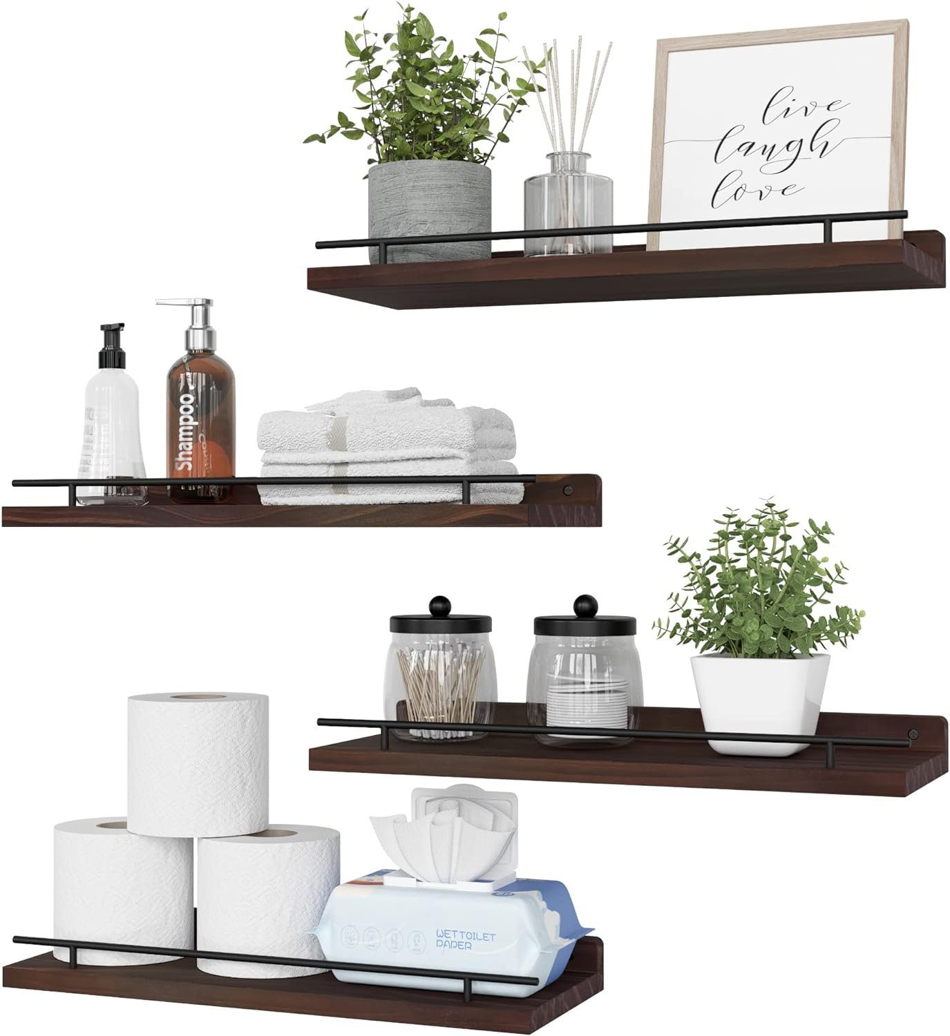 17 Stories Zahli 4 Piece Floating Shelf | Wayfair
