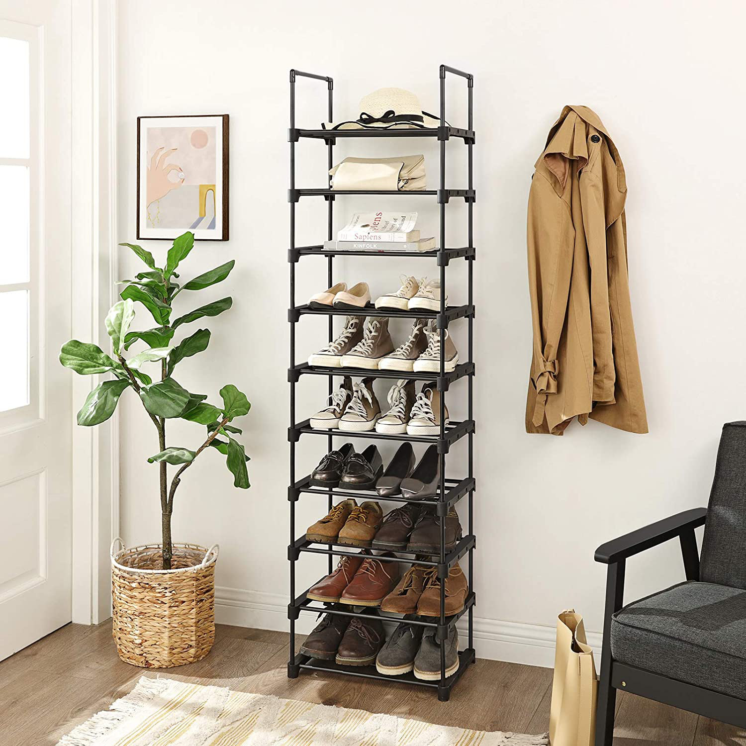 Latitude Run® 20 Pair Stackable Shoe Rack | Wayfair