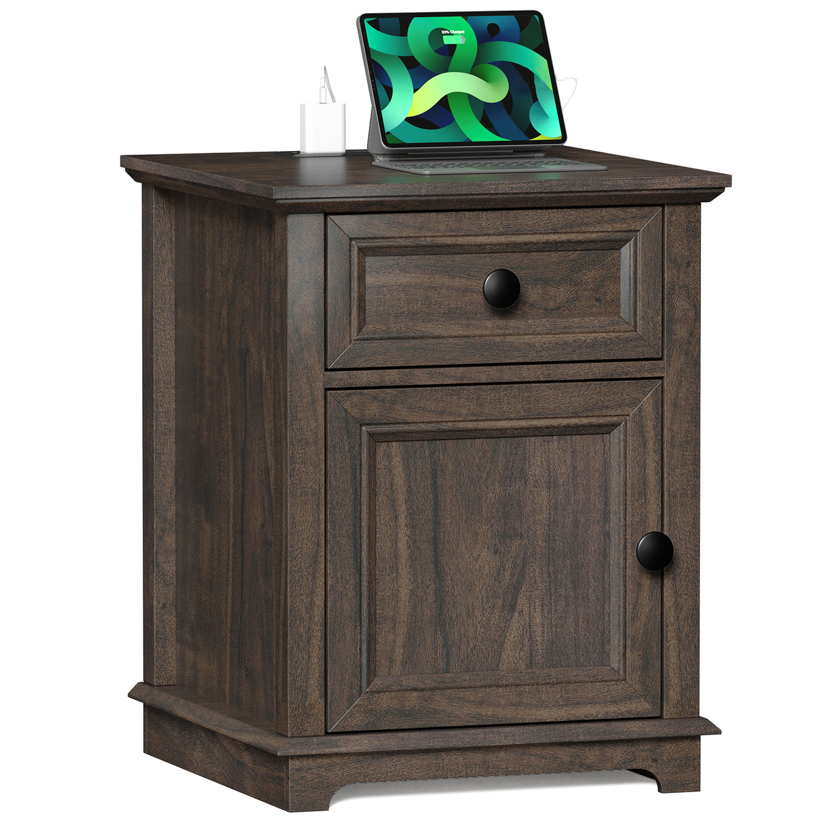 Red Barrel Studio® Branimir 1-Drawer Nightstands with Storage and Built ...