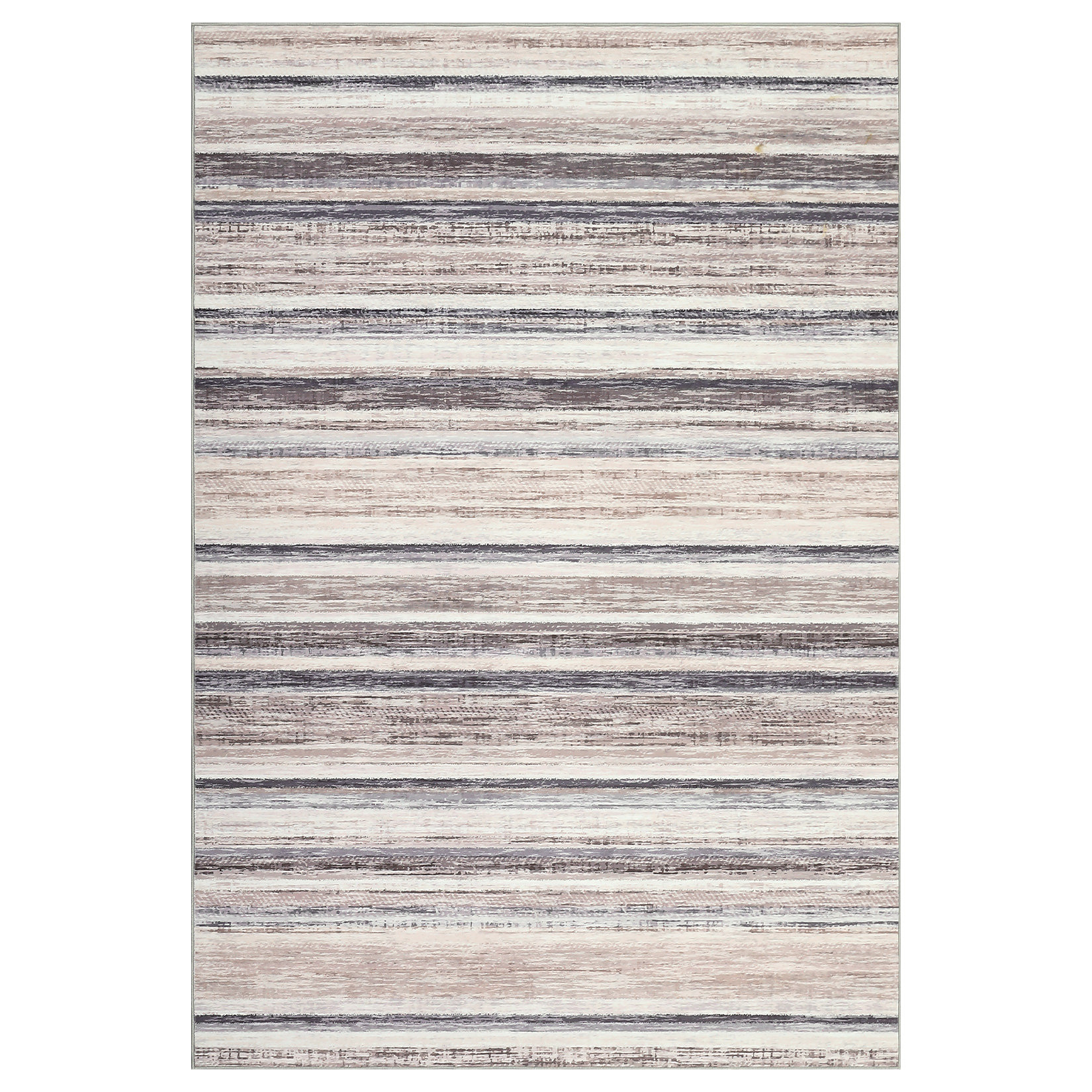 17 Stories Modern Area Rugs 6x9 Washable Striped Accent Carpet with Non ...