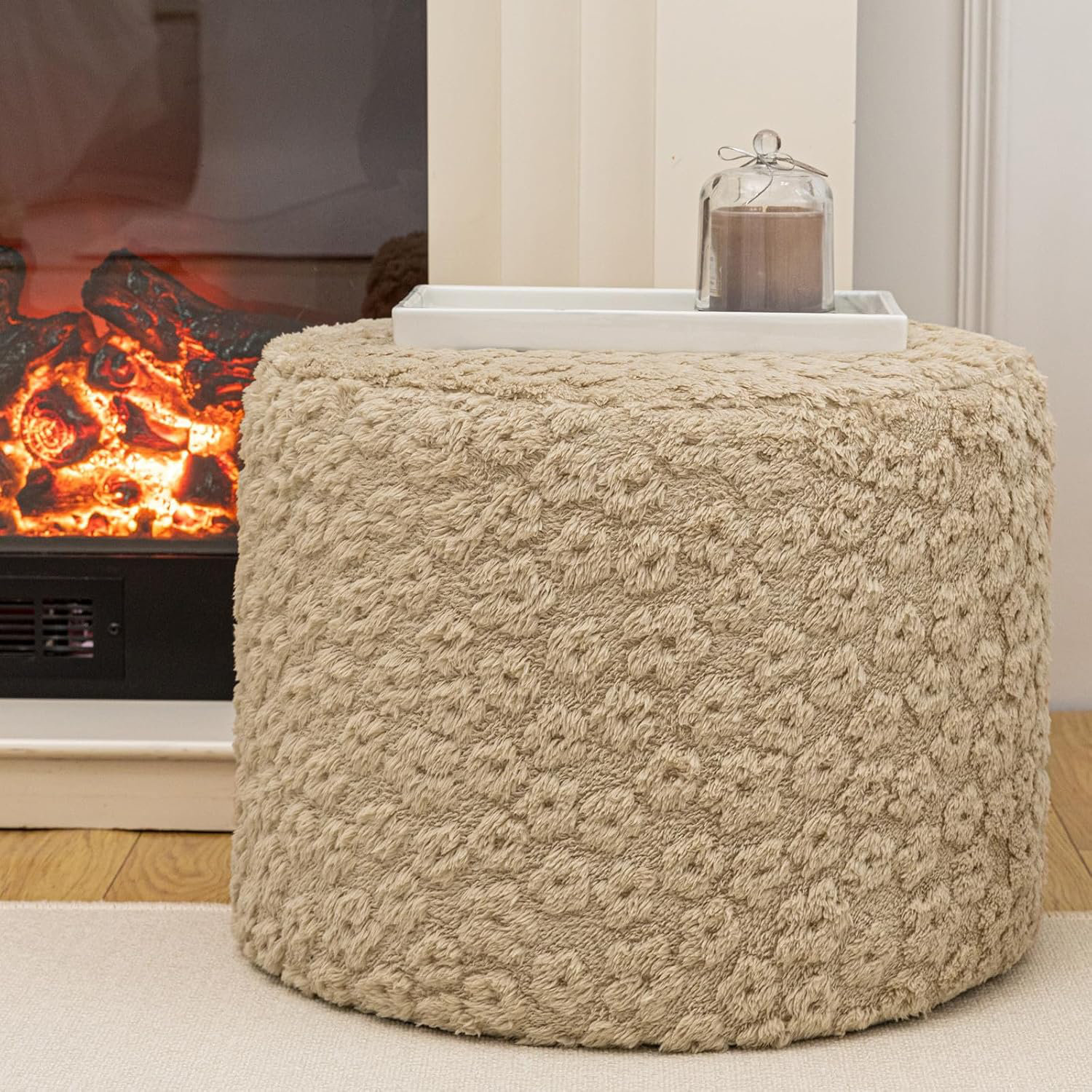 Lark Manor™ Foot Rest Stuffed Round Boho Floor Poof Seating Armchair ...