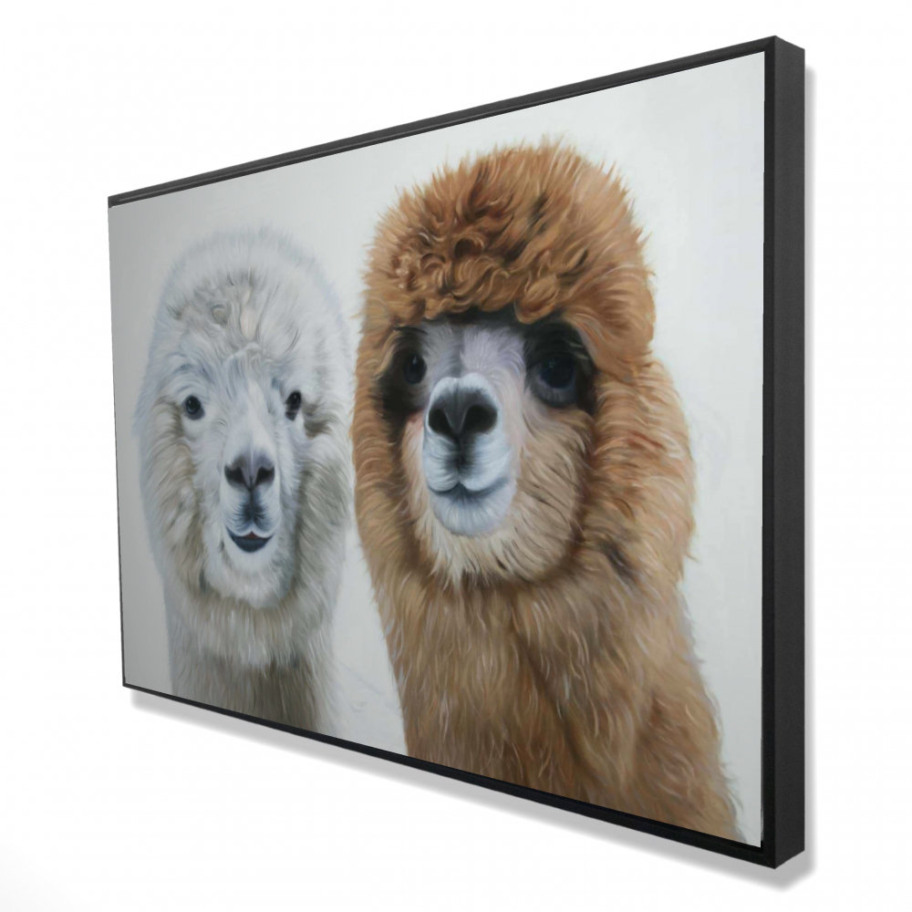 Red Barrel Studio® Two Lamas Print On Canvas | Wayfair