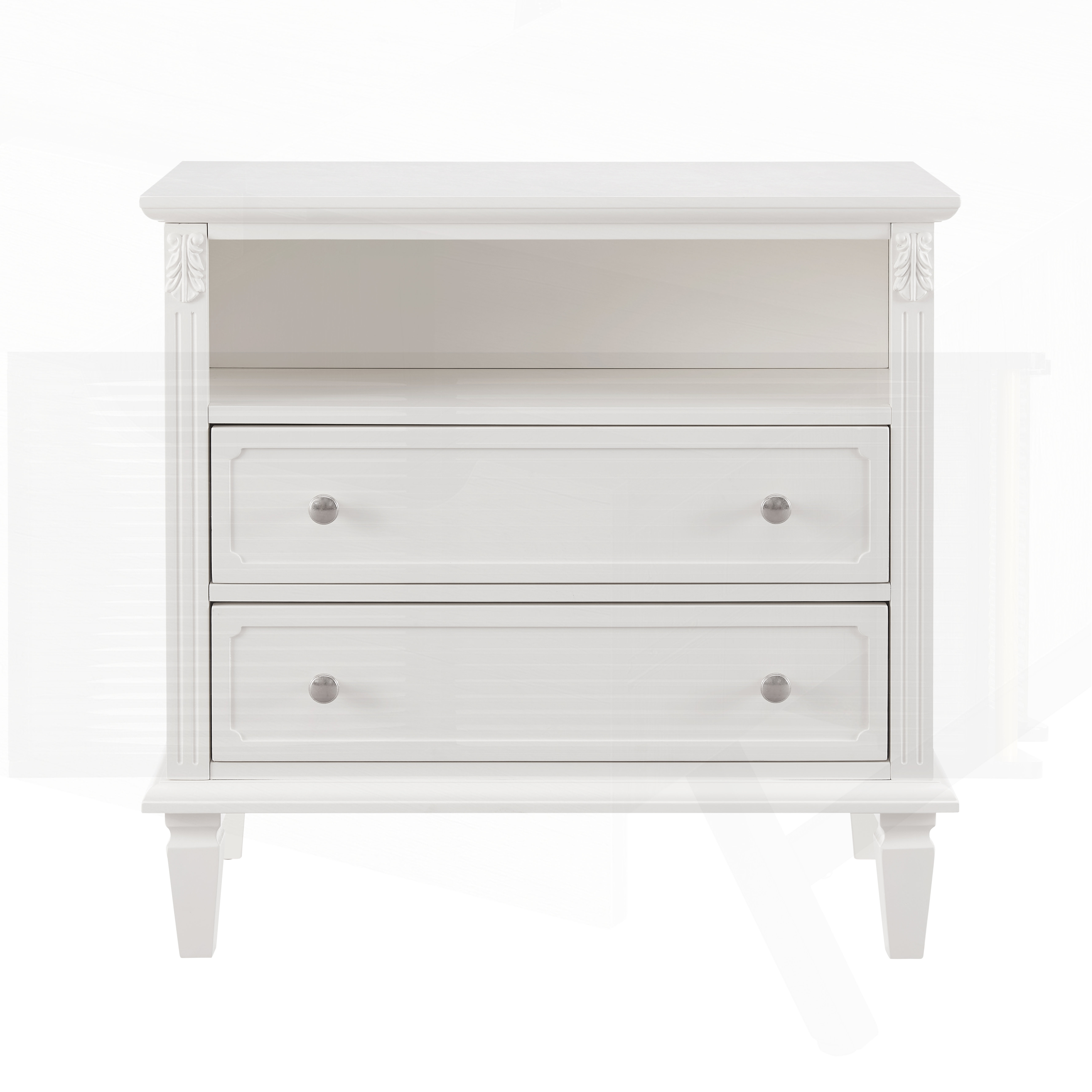 Darby Home Co Fluted Pilasters Design Side Table with Solid Wood Legs ...