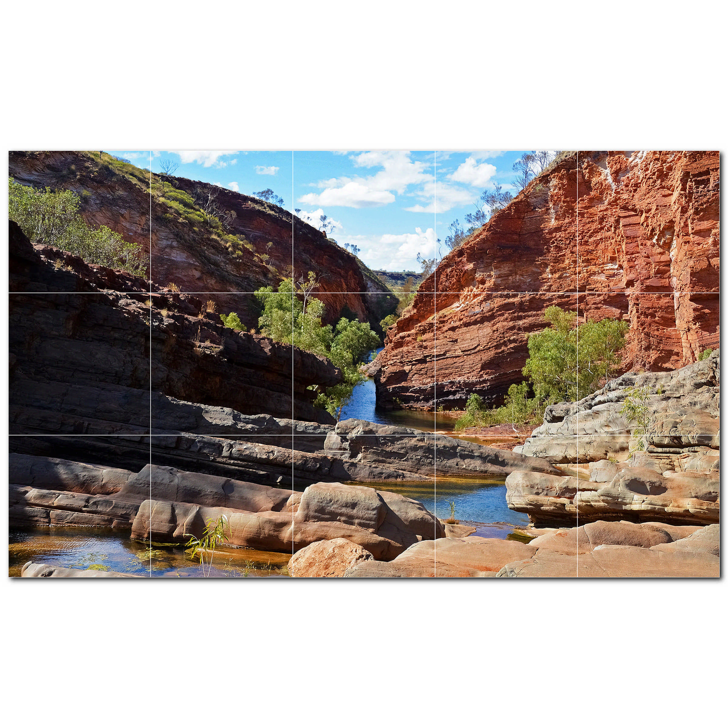Picture-Tiles.com 40" x 24" Ceramic Canyon Photo Decorative Mural Tile ...