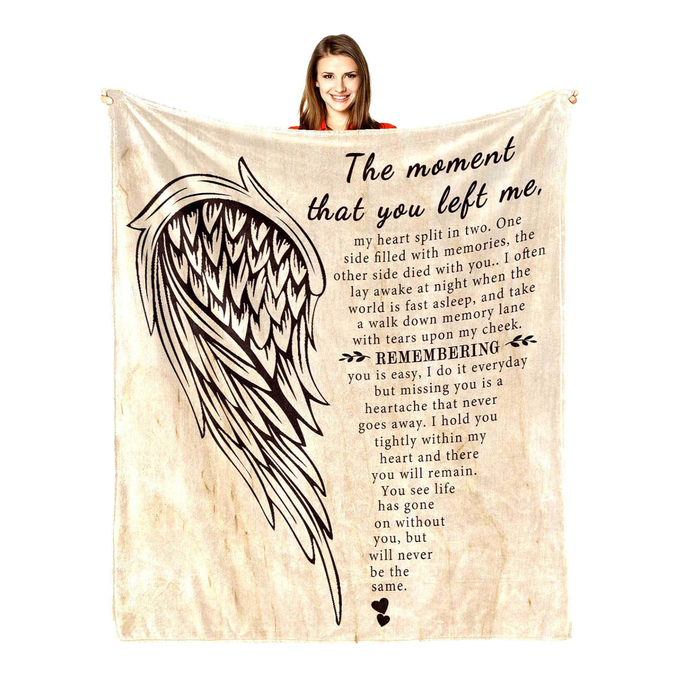 BRBCA Comforting Memories Bereavement Blanket - 60"x50" Memorial Throw ...