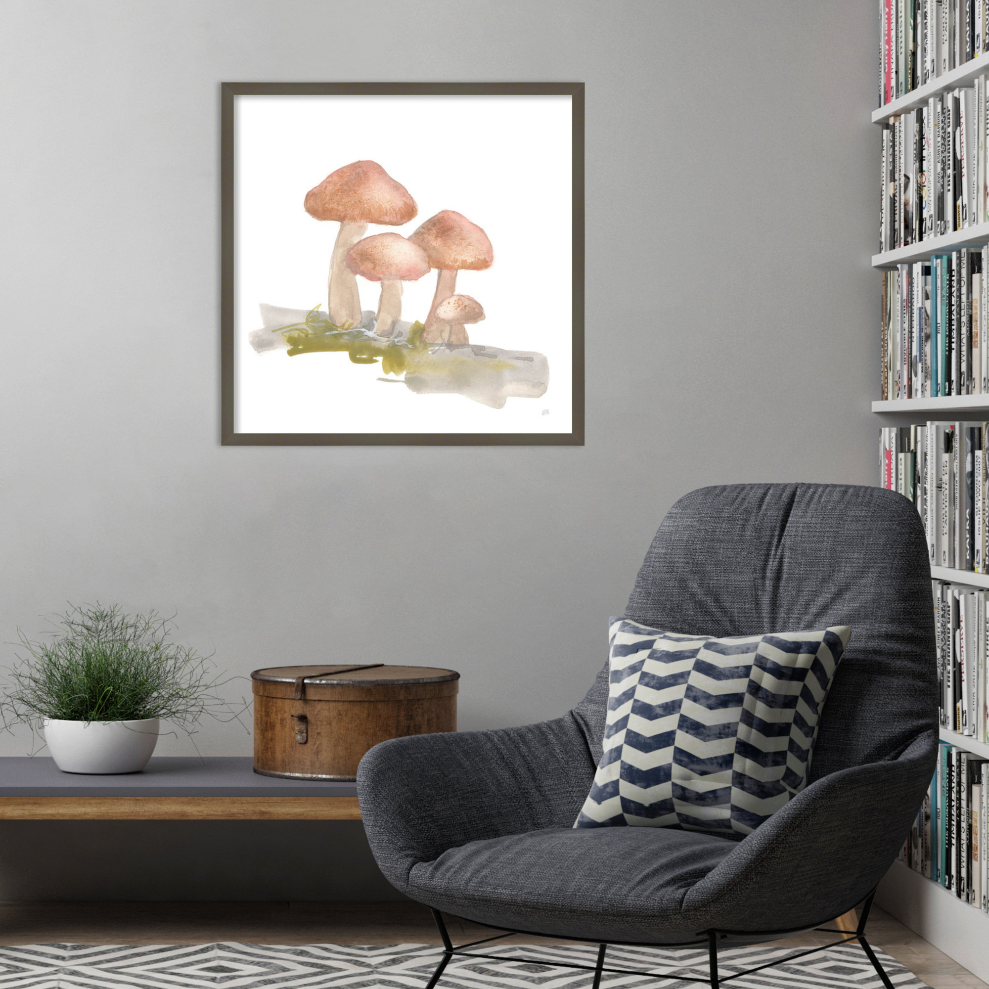 Lark Manor™ Mellow Mushrooms II by Chris Paschke Wood Framed Wall Art ...