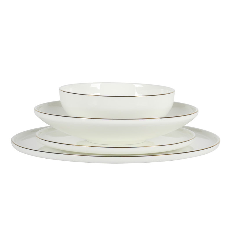 Gibson Elite Lana Bone China Dinnerware Set - Service for 4 | Wayfair