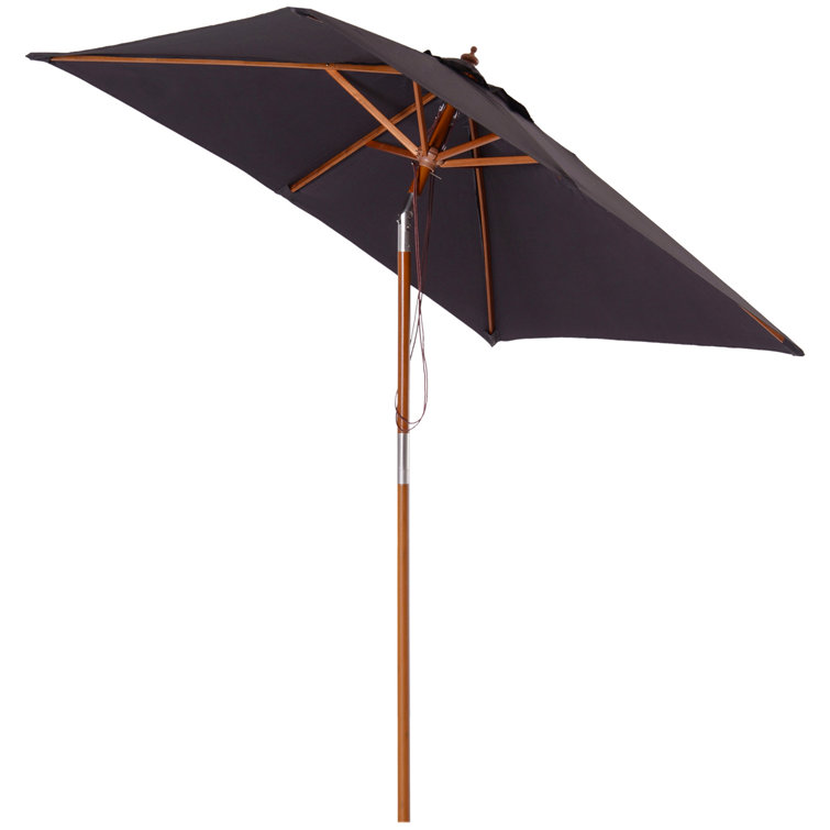 Dakota Fields Brittanee 2m X 1.5m Rectangular Traditional Parasol ...