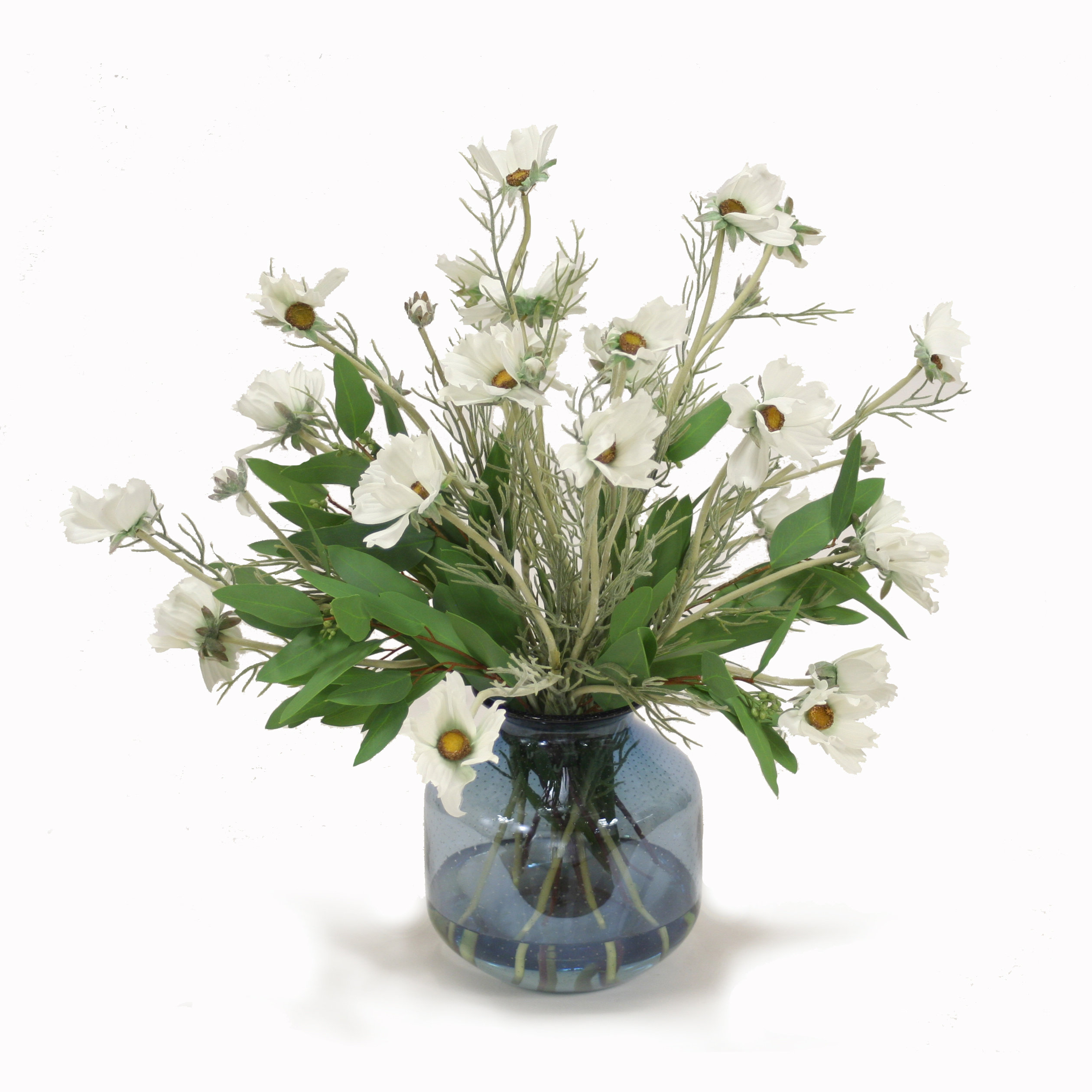 Distinctive Designs Cosmos and Eucalyptus Mixed Centerpiece in Vase ...