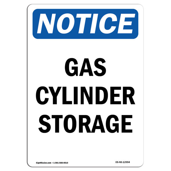 SignMission Gas Cylinder Storage Sign | Wayfair