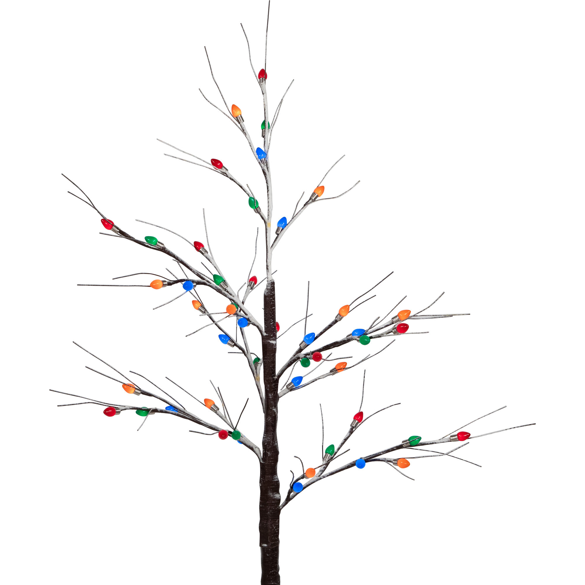 Northlight Seasonal 4' LED Lighted Frosted Brown Christmas Twig Tree ...