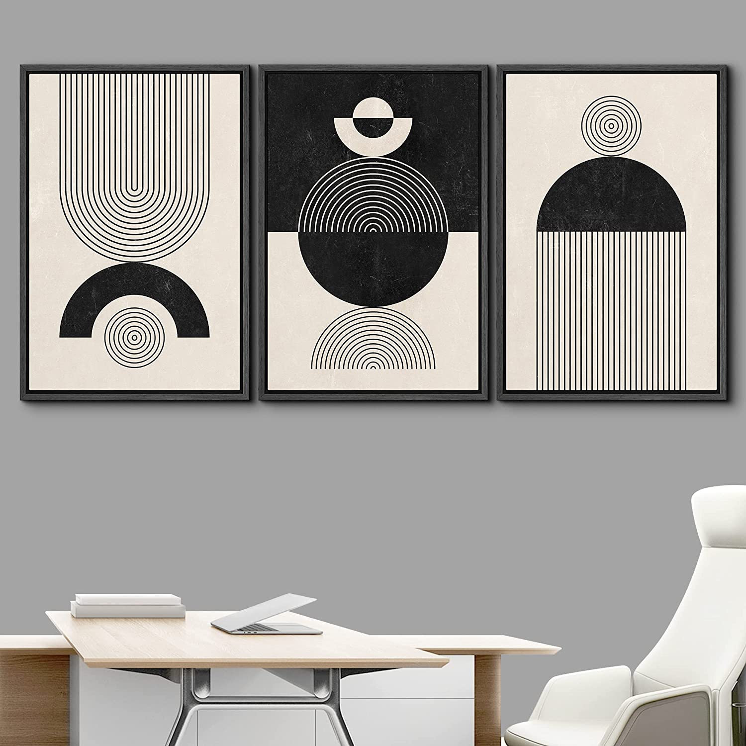 IDEA4WALL Mid Century Modern Boho Geometric Spiral Circle Ring Polygon ...