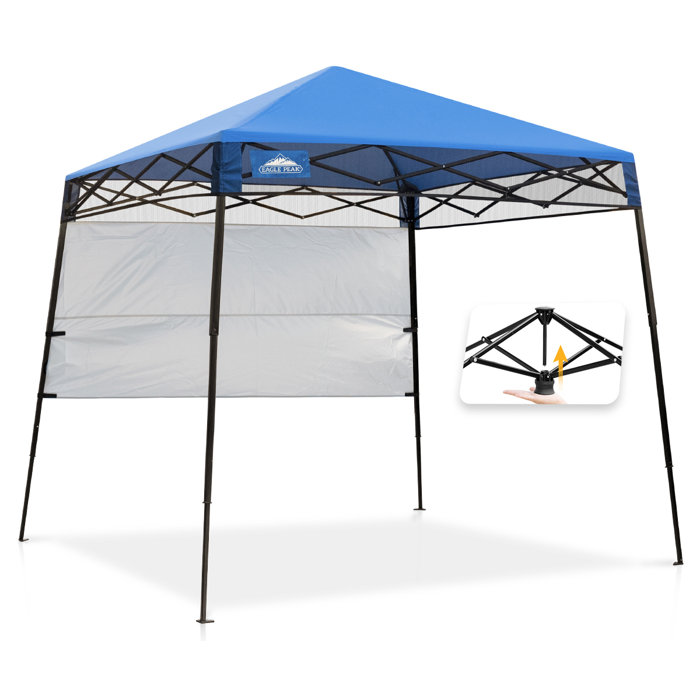 EAGLE PEAK Pop Up Canopies 8 Ft. W x 8 Ft. D Adventure Slant Leg Steel ...