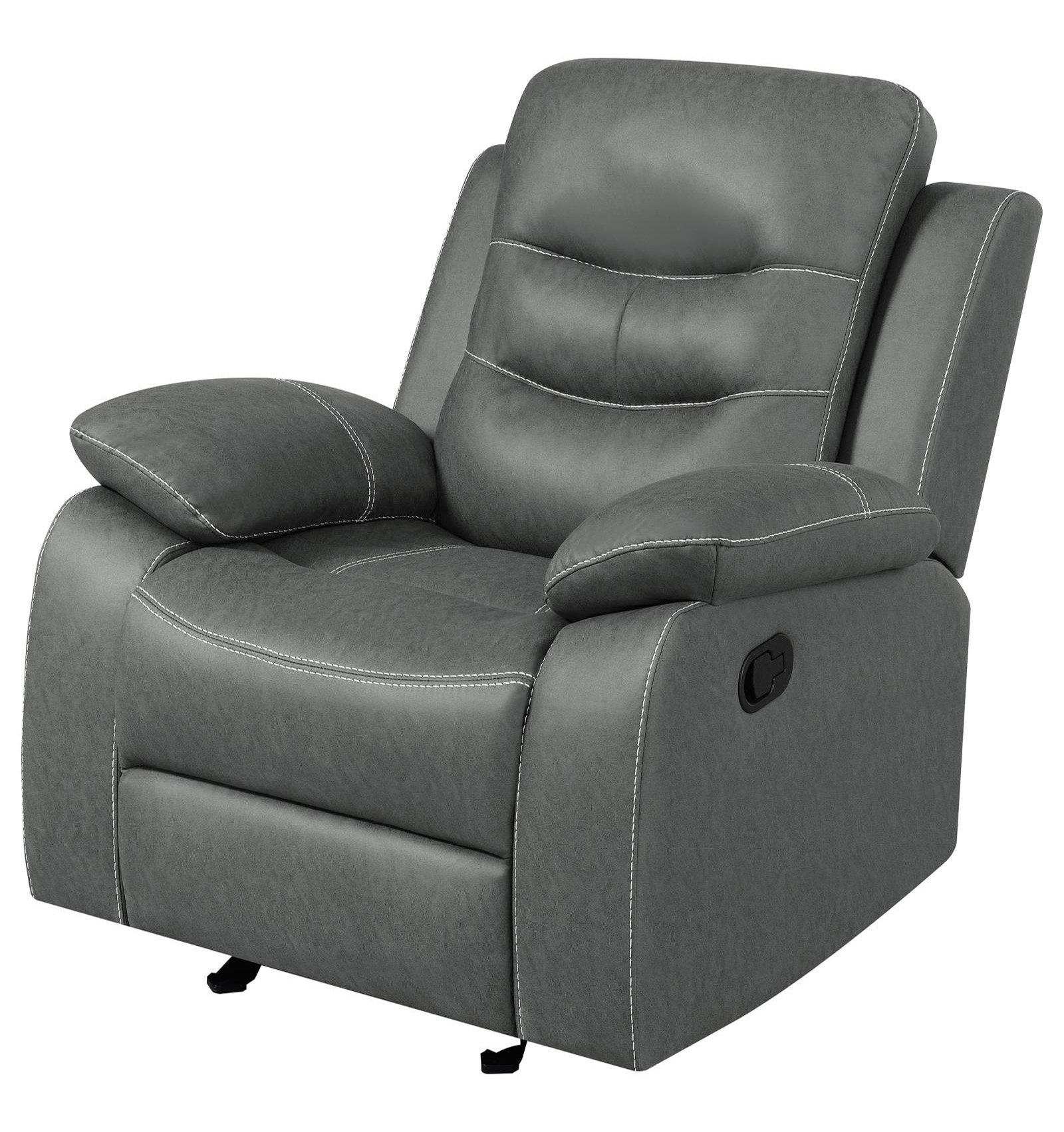 Latitude Run® Mayowa Dark Grey Upholstered Motion Glider Recliner | Wayfair