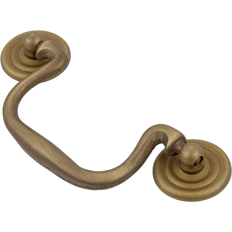 UNIQANTIQ HARDWARE SUPPLY Swan Neck Drawer Bail Pull (Centers: 3 1/2 ...