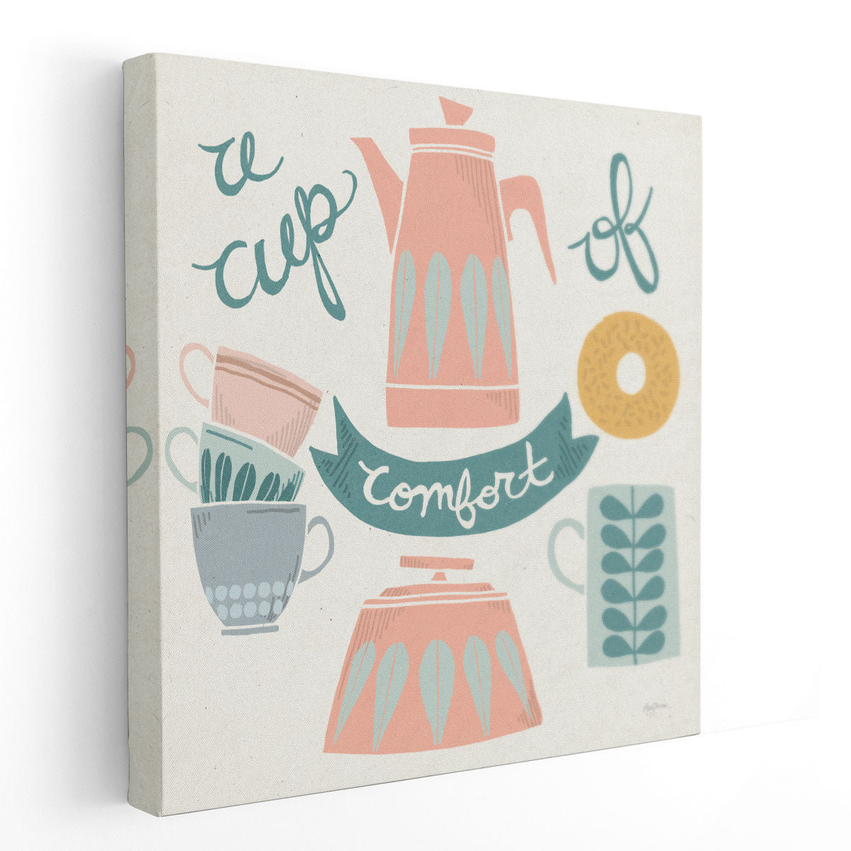 Gracie Oaks A Cup of Comfort Pastel - Canvas Print Wall Art | Wayfair
