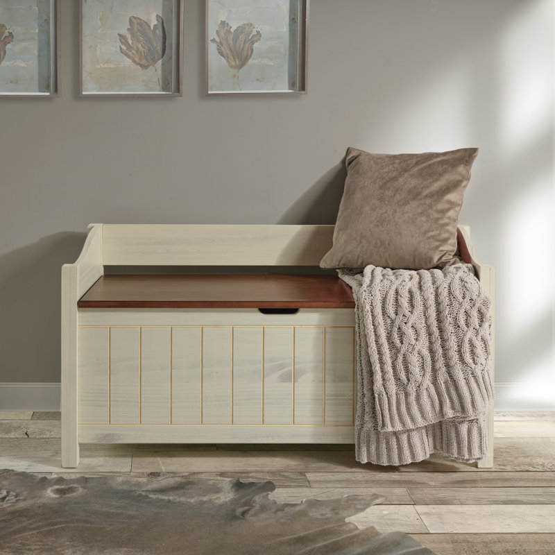 Red Barrel Studio® Solid Wood Flip Top Storage Bench & Reviews | Wayfair