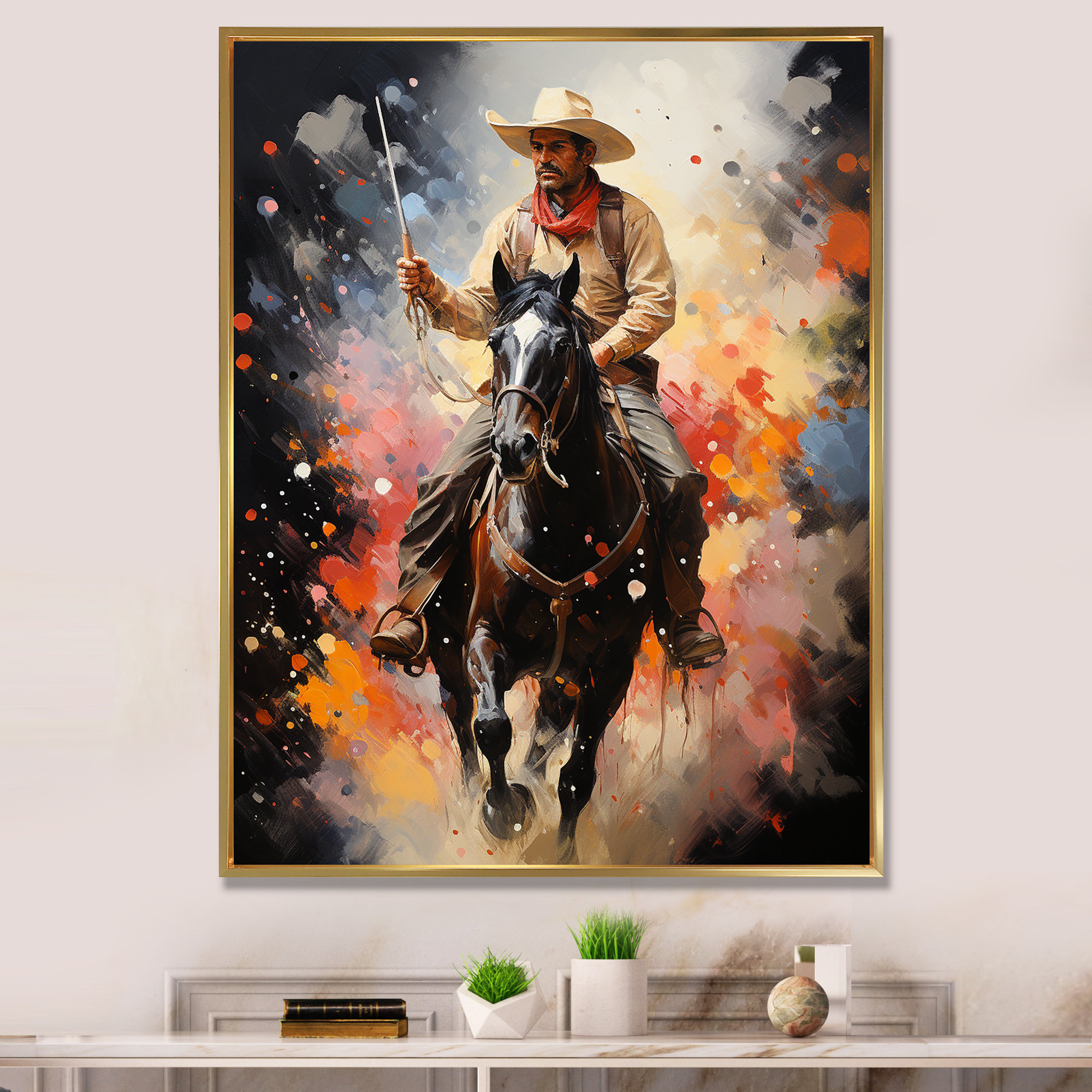 Winston Porter Popart Cowboys Journey V - Cowboys Wall Art | Wayfair