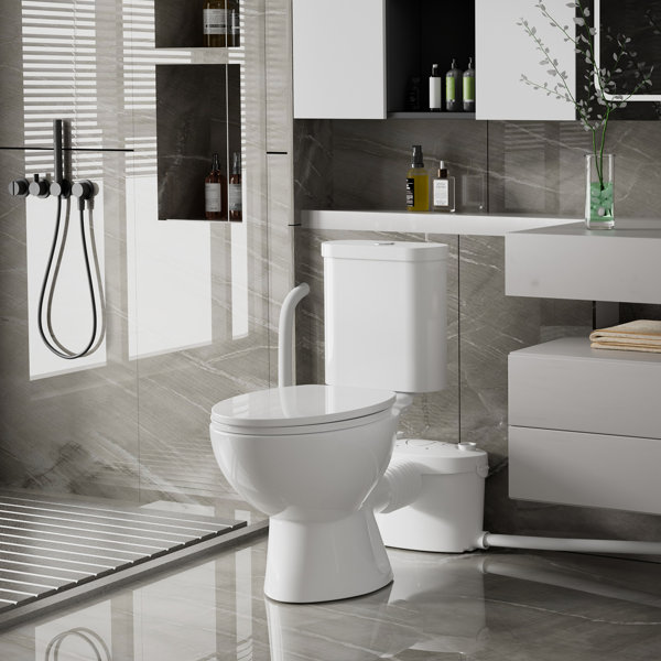 SUPERFLO Upflush Toilet System with Powerful 600W Macerator Pump ...