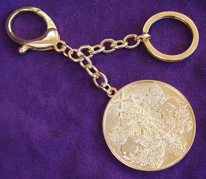 Feng Shui Import 2'' W Gold Key Chain | Wayfair