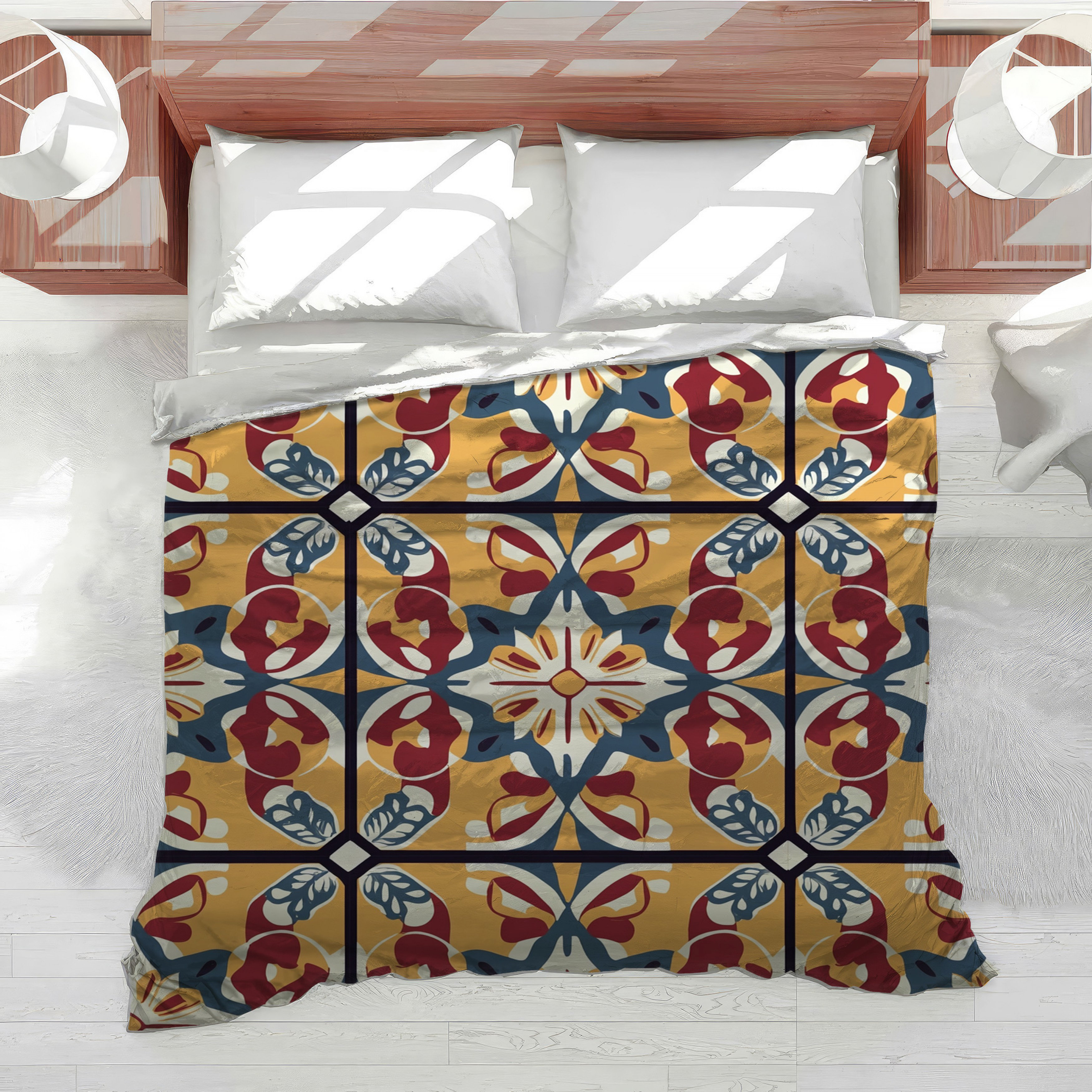 VisionDecor Tiles Bedding Pattern Comforter Mediterranean | Wayfair