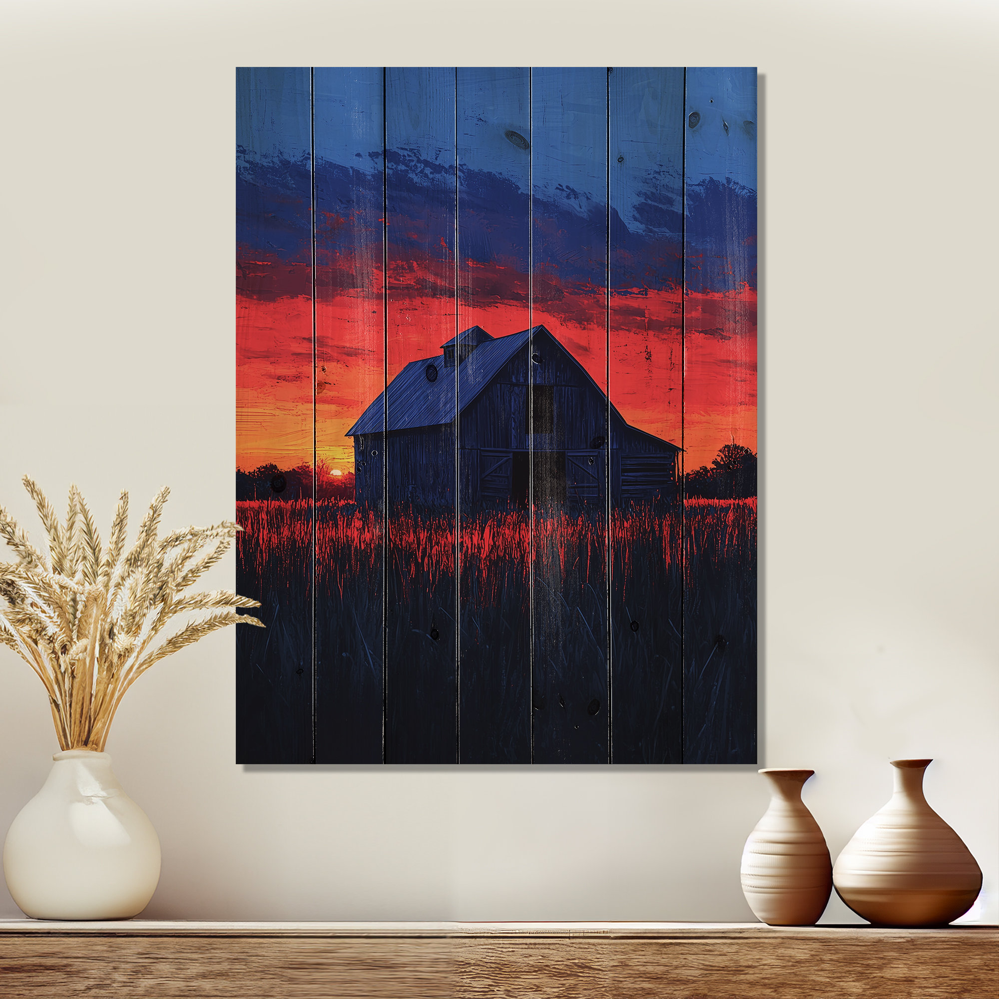 Ophelia & Co. Barnyard In Winter Countryside Landscape III - Barn Wood ...