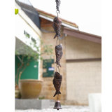 Foundry Select Antique Bronze Rain Chain with Rainbow Trout for Heavy ...