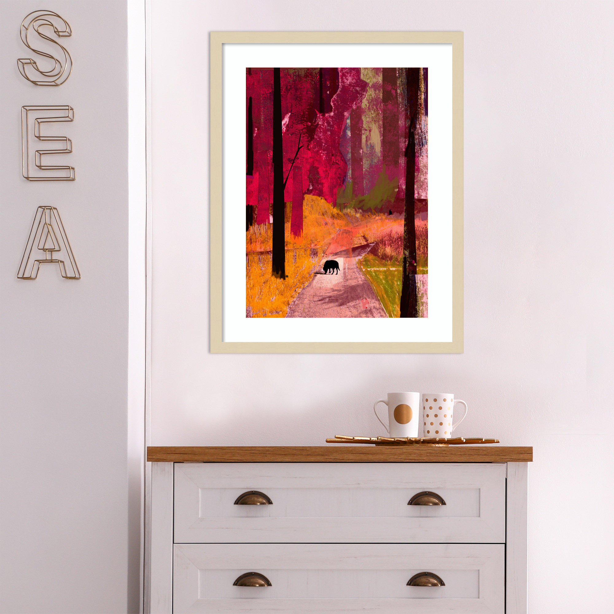 Red Barrel Studio Black Dog By David Mcconochie Wood Framed Wall Art ...