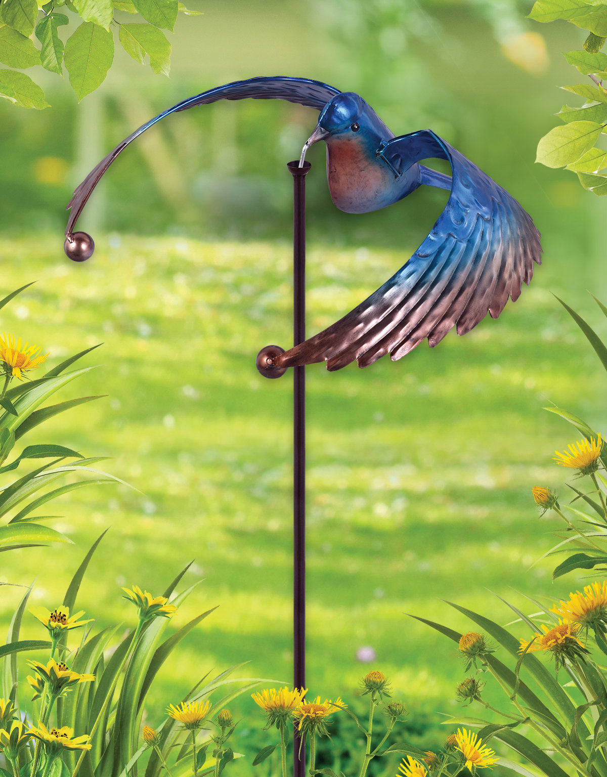 August Grove® Dikili Jay Bird Spinner Garden Stake & Reviews | Wayfair