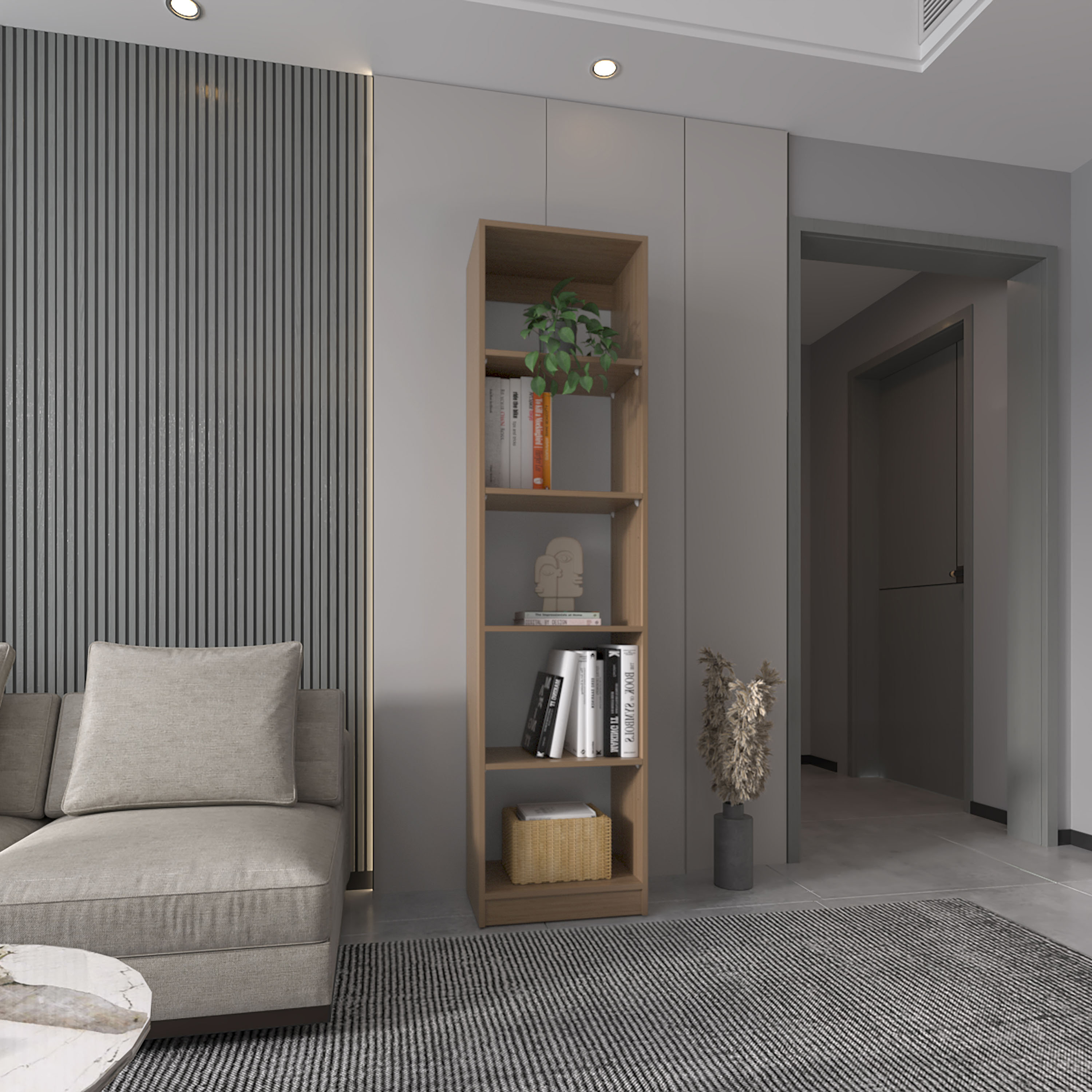 Loon Peak® Vinton XS Bookcase Compact Bookshelf With Multiple Shelves ...