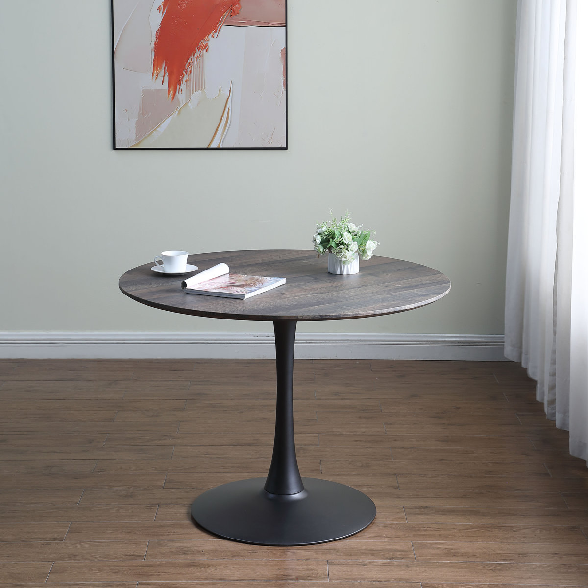 Corrigan Studio® Round 42'' Round Dining Table And 2 Dining Chairs ...