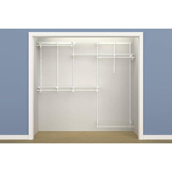 ClosetMaid ShelfTrack 60" W - 96" W Closet System Starter Kit & Reviews ...
