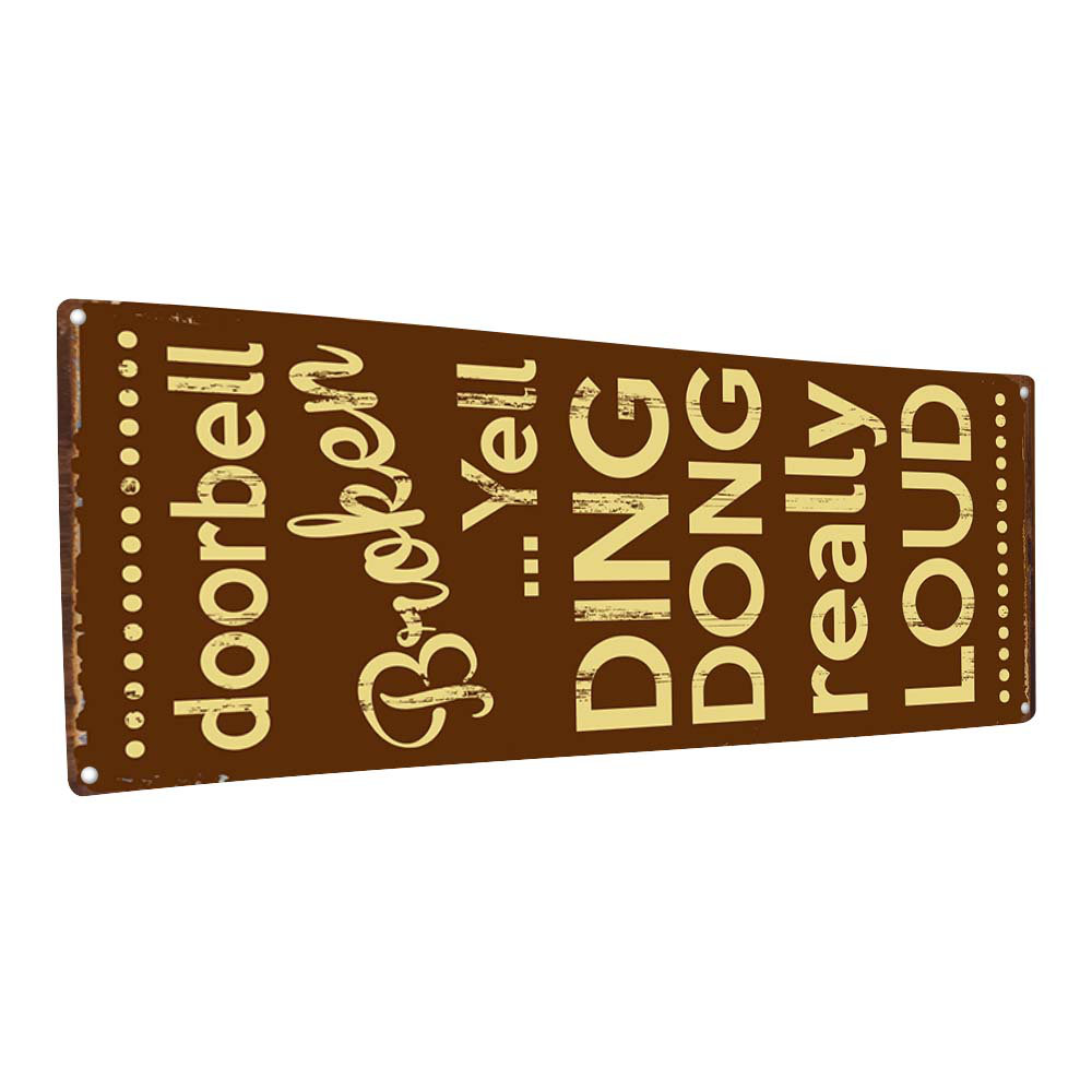 Winston Porter Funny Doorbell Broken Metal Sign - Wayfair Canada