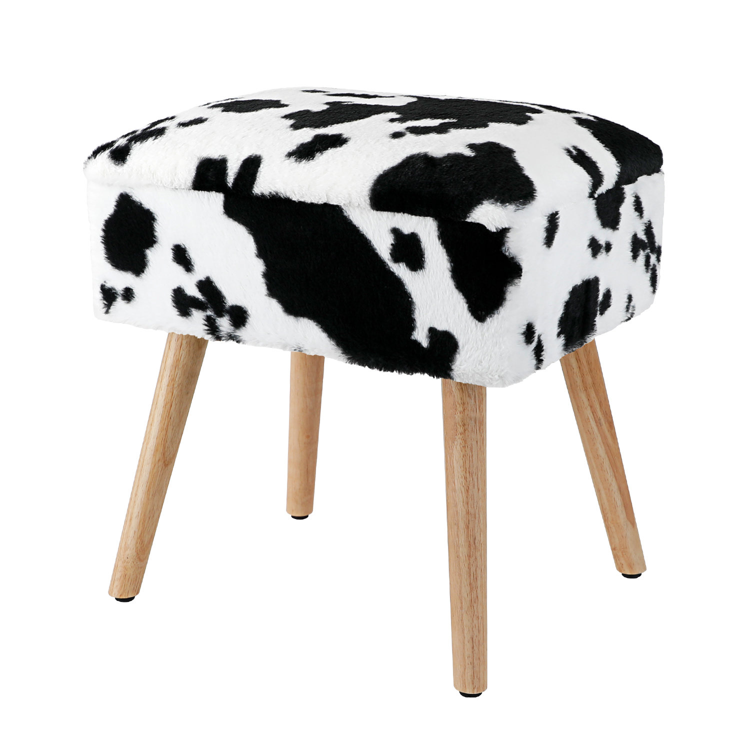 Mercer41 Velvet Storage Footrest Stool Ottoman Square Modern ...