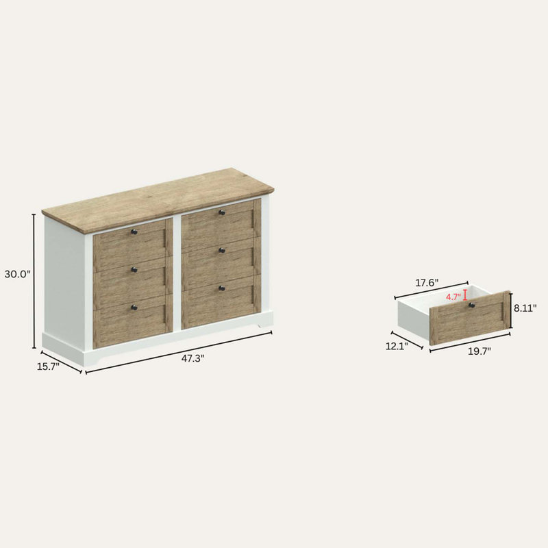 Lark Manor™ Modern 6 Drawer Master Dresser | Wayfair