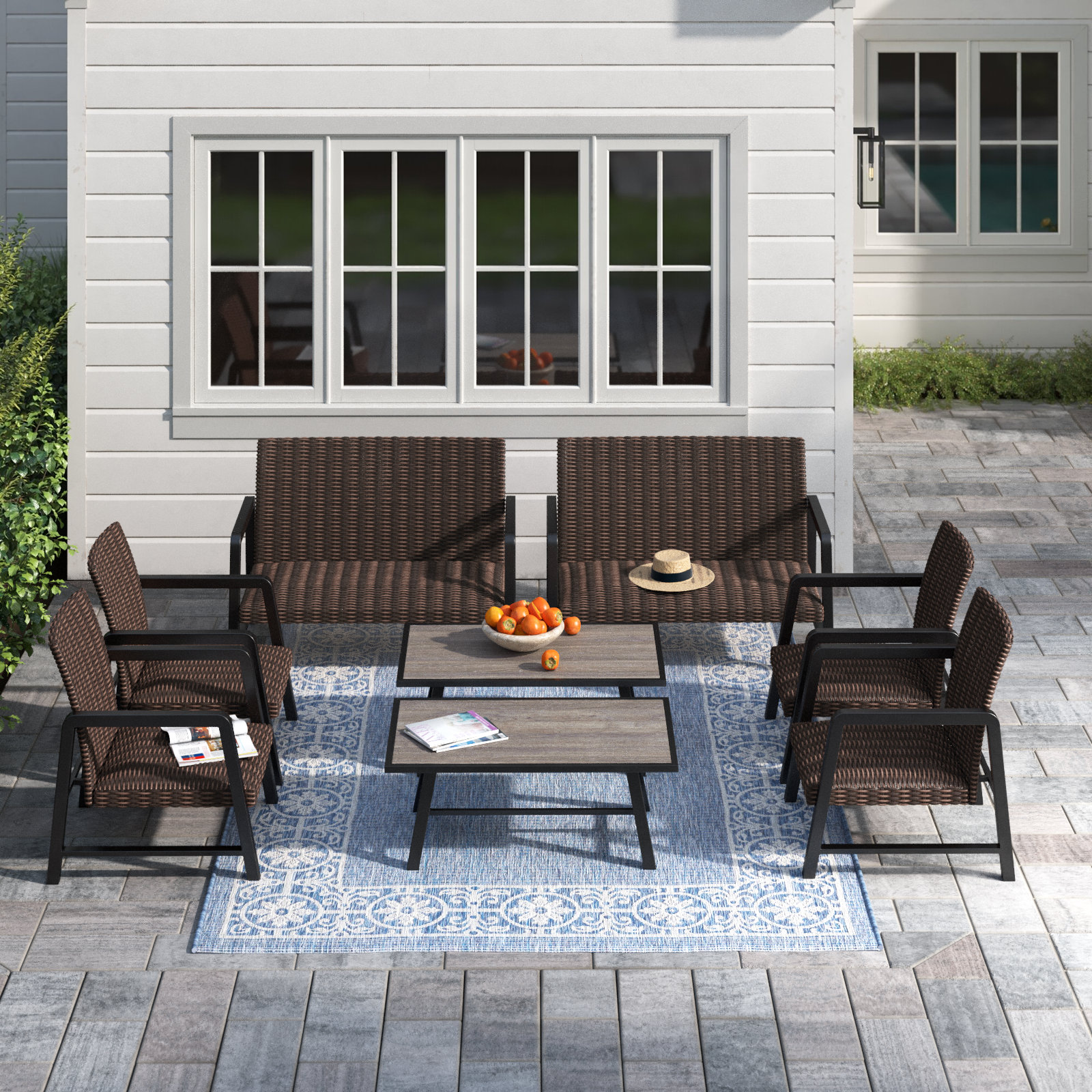 Wade Logan Biko 8 Piece Rattan Sofa Seating Group & Reviews - Wayfair ...