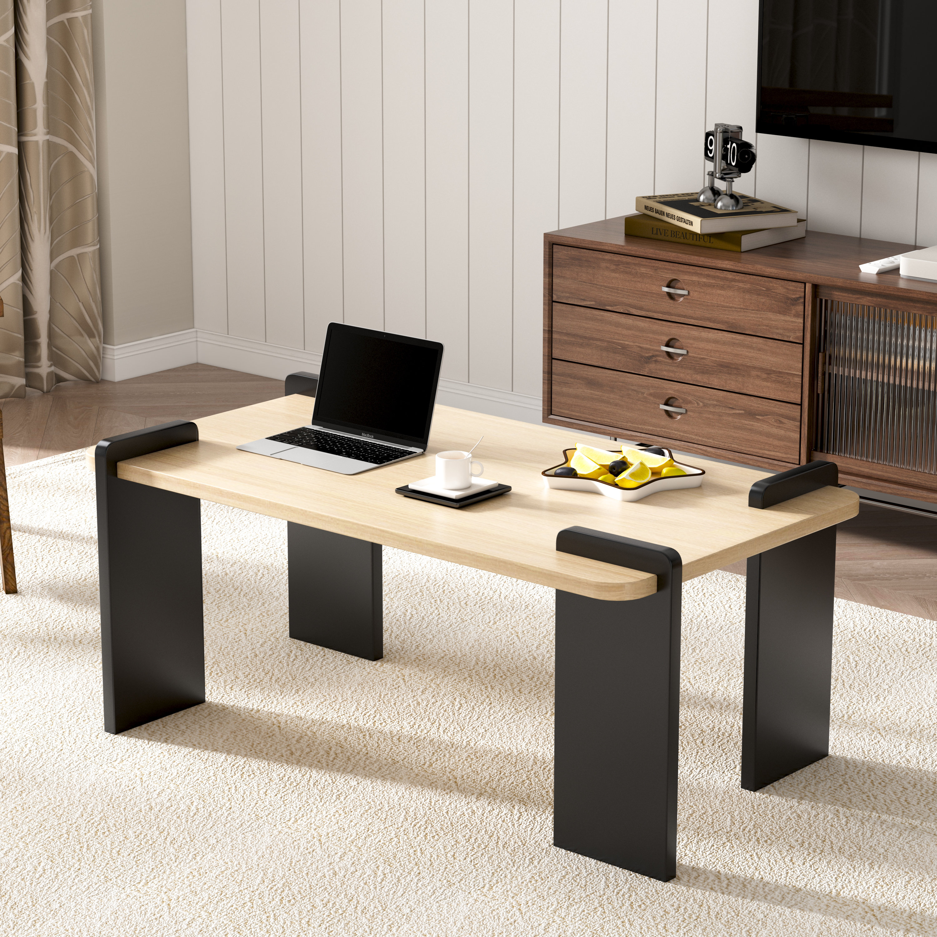 Latitude Run® 39.3" Rectangular Modern Coffee Table For Any Space ...