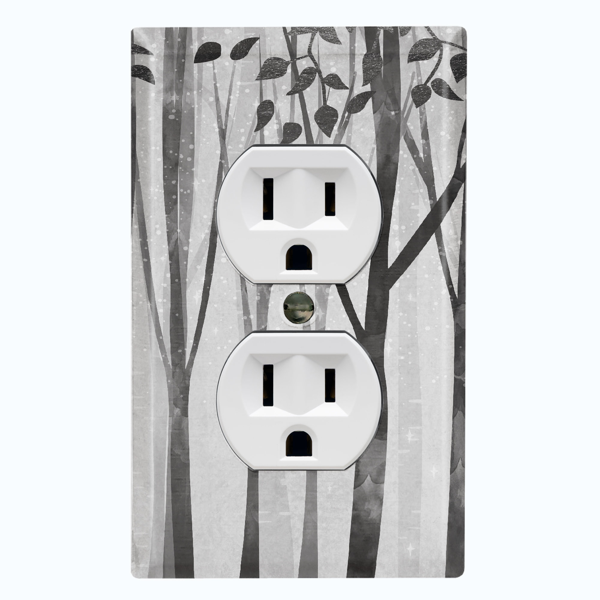 WorldAcc Gray Forest Trees Nature Themed 1 - Gang Toggle Light Switch ...
