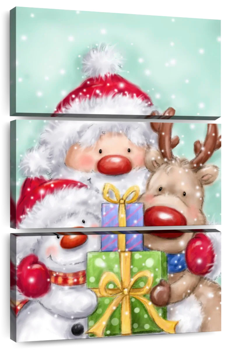 The Holiday Aisle® Lelend Santa Reindeer And Snowman - Wayfair Canada