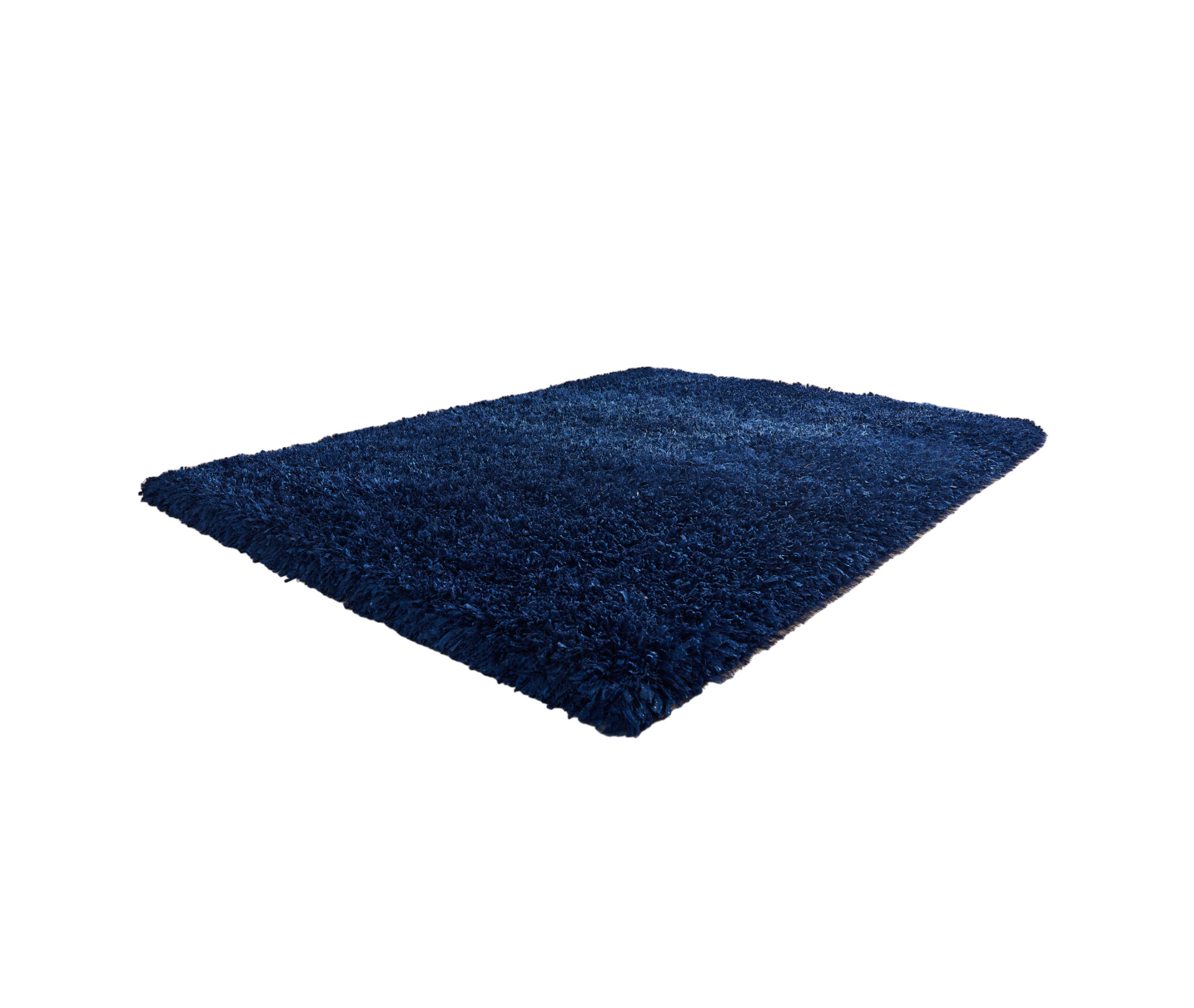 Everly Quinn 5' x 7' Navy Blue Shag Hand Tufted Area Rug | Wayfair