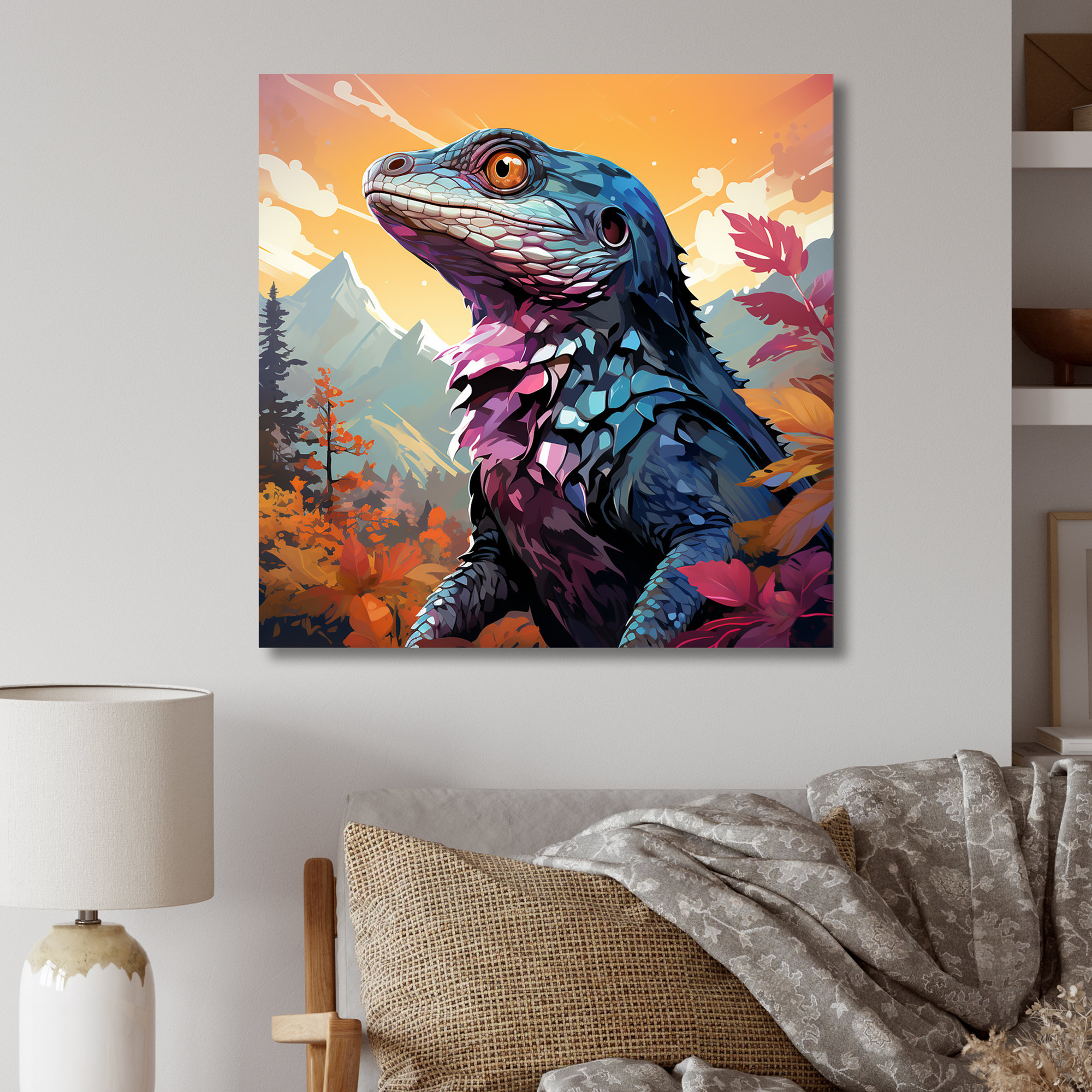 Millwood Pines Salamander Reptile Portrait I - Reptile/Amphibianmetal ...