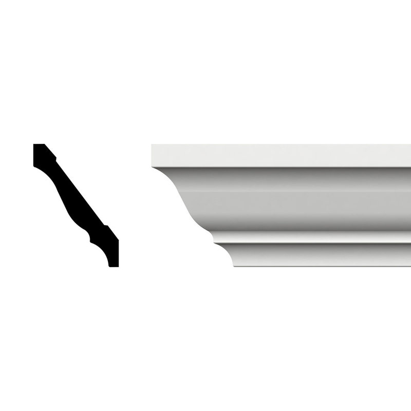 Ekena Millwork PVC 3"H x 96"W x 2 1/2"D Crown Moulding & Reviews | Wayfair