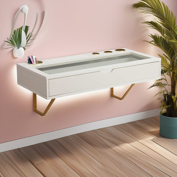 Fairmont Park Adrihana Renner 80cm Floating Dressing Table & Wall ...