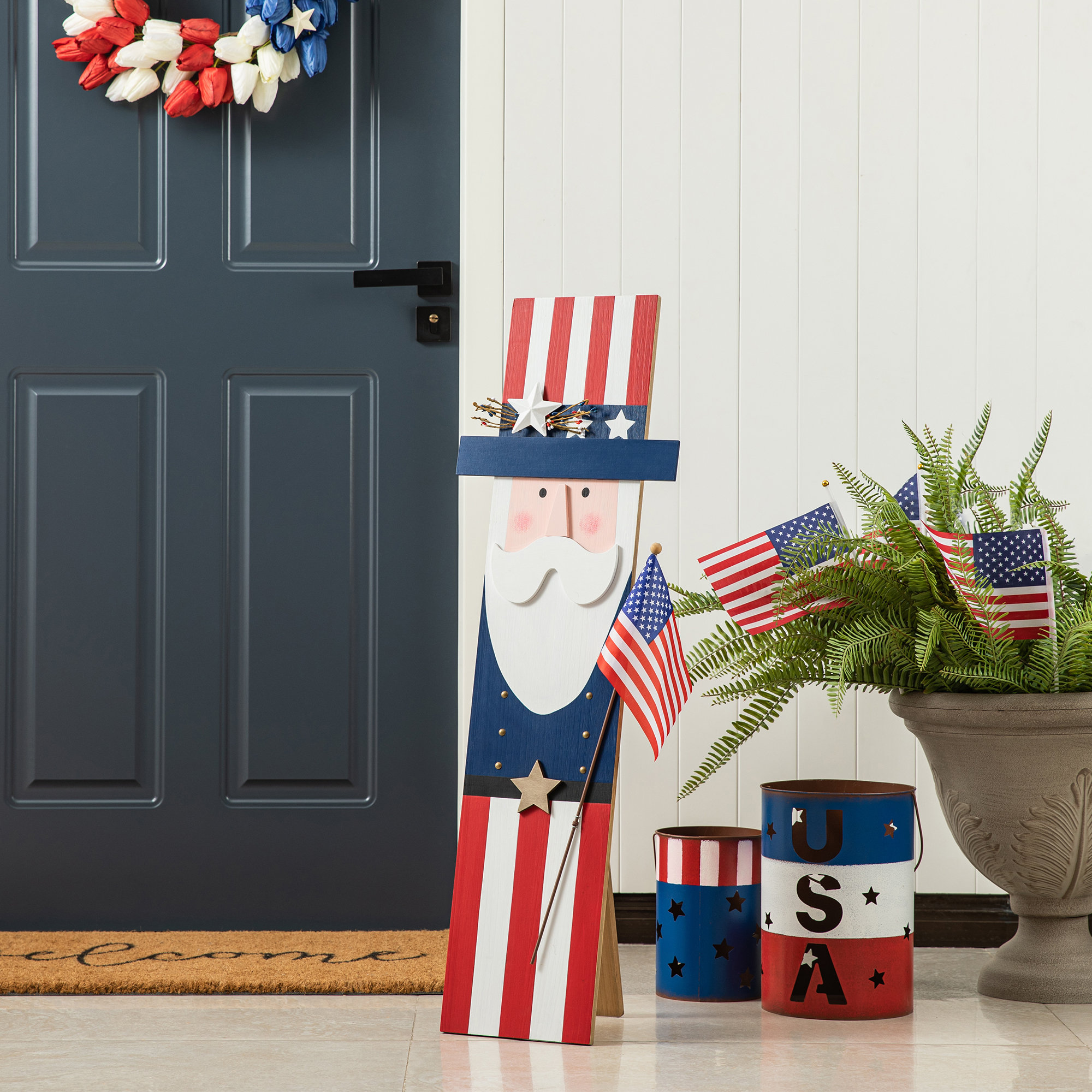 The Holiday Aisle® Americana Uncle Sam Figurine | Wayfair