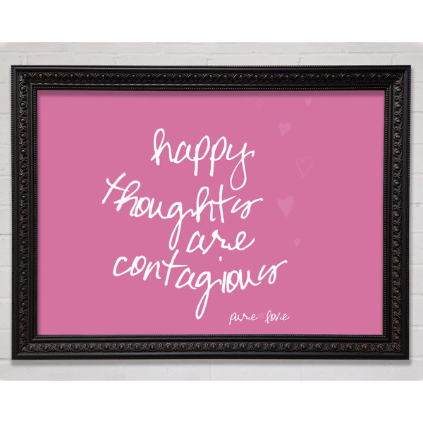 Bright Star Love Quote Happy Thoughts Are Contagious Pink - Single ...