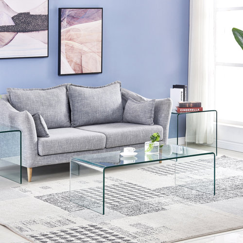 Glass Rectangle Coffee Tables You'll Love | Wayfair