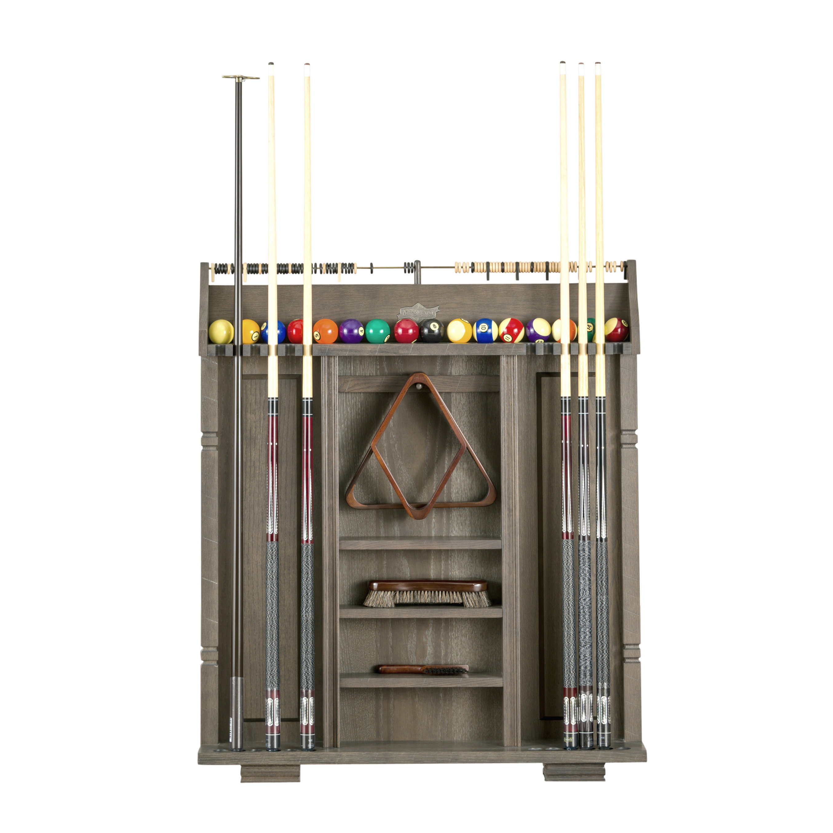 American Heritage Providence Rack - Wood Billiard Cue & Ball Storage ...